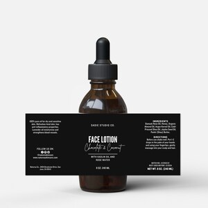 Editable Product Label , Bottle Label Template Canva, Minimalistic ...