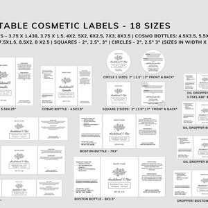 Skincare Label Templates Kit, Editable Product Labels, Floral Cosmetic ...