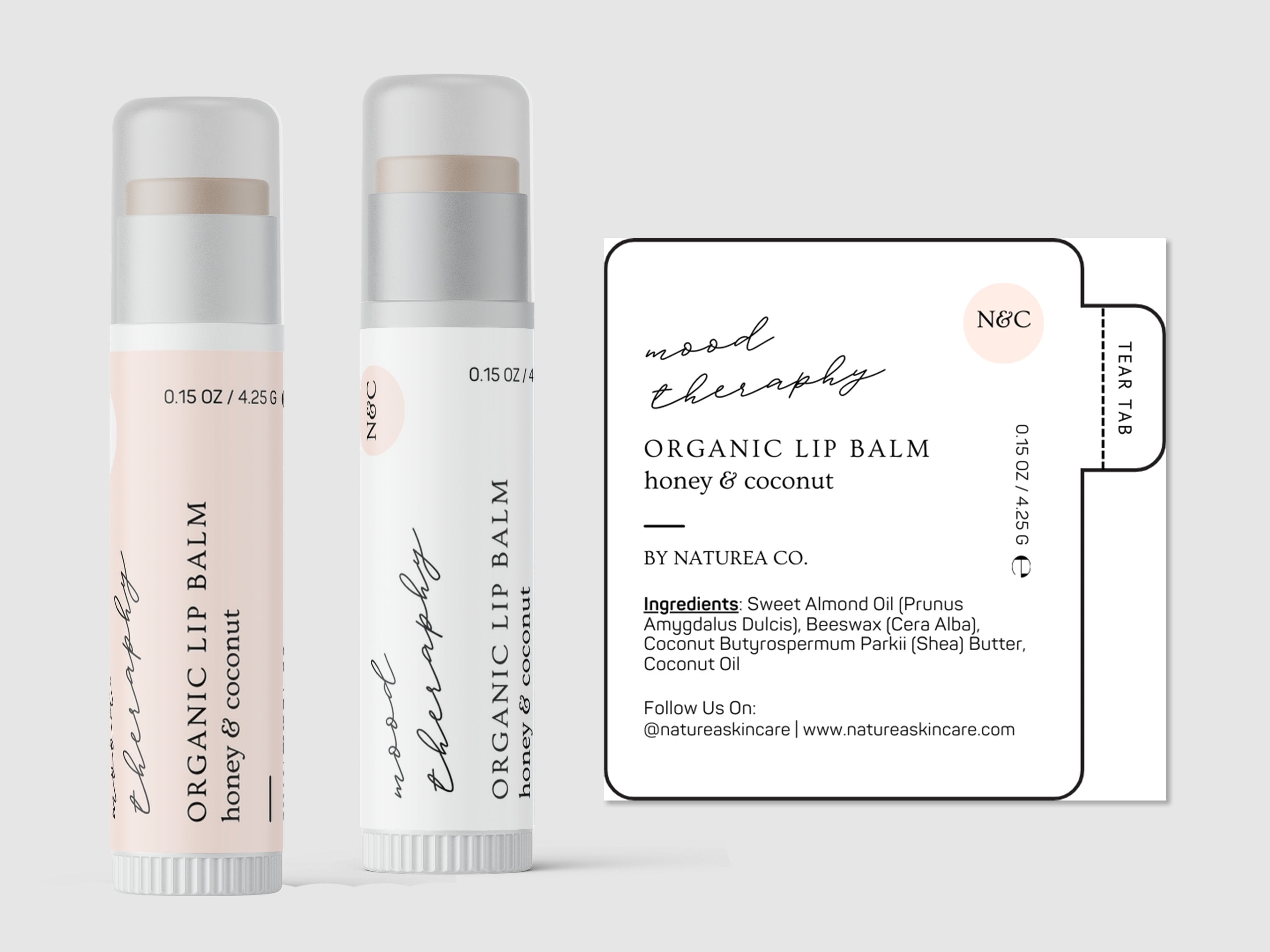 Lip Balm Label Template With Safety Seal, Minimal Chapstick Label, Lip ...