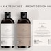 Front & Back Bottle Label Template CANVA Tall Bottle Label Design ...