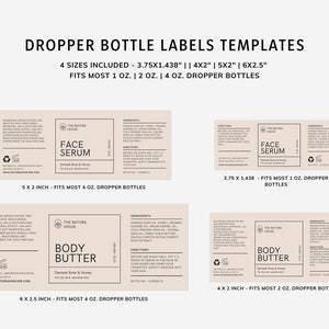 Dropper Bottle Label Template Canva Tincture Label Essential - Etsy