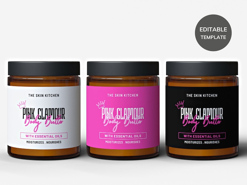 JAR Label TEMPLATE CANVA, 4 Oz Jar Label, 8 Oz Jar Label, Product Jar ...