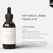 Editable Product Label Templates CANVA, Clear Cosmetic Label, Minimal ...