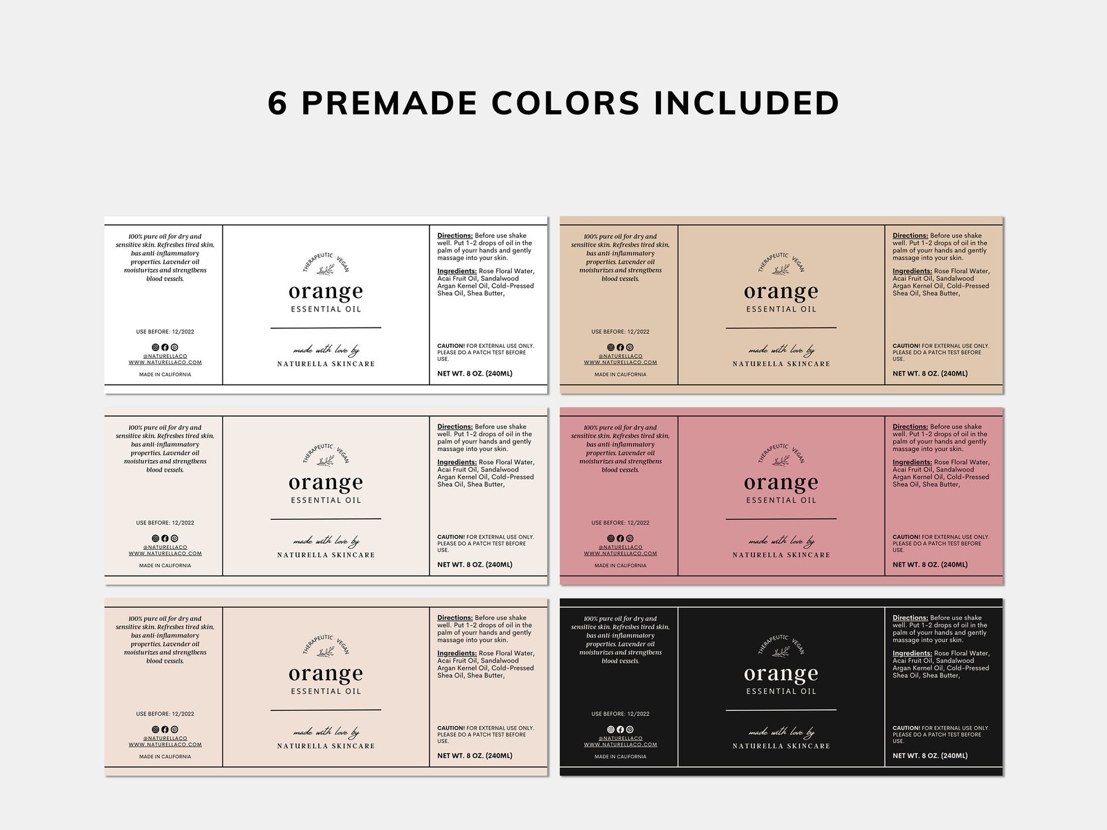 Editable Product Label Templates, Elegant Cosmetic Labels - Canva Label ...