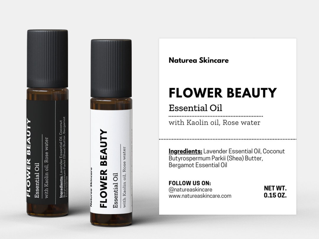 10ml Roller Bottle Label Template, Roller Ball Label, Essential Oil ...