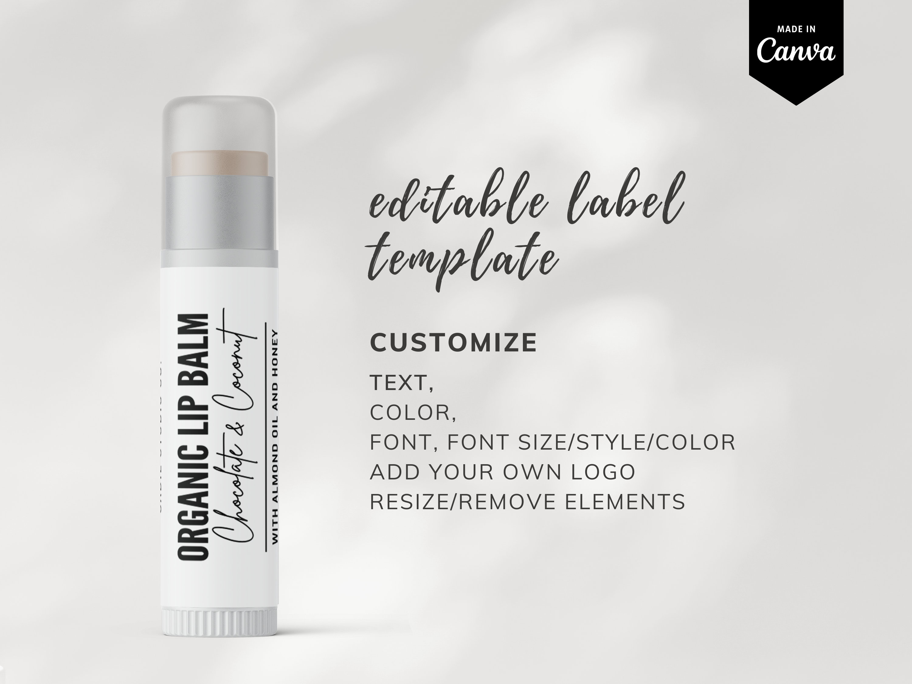 Lip Balm Label Template Canva Lip Balm Label With Safety - Etsy