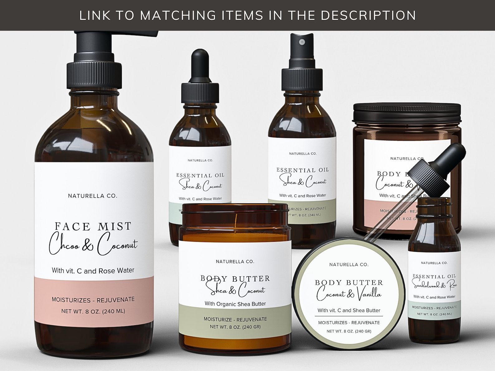 Cosmetic JAR Label, Jar Label TEMPLATE CANVA, 4 Oz | 8 Oz Jar Label ...