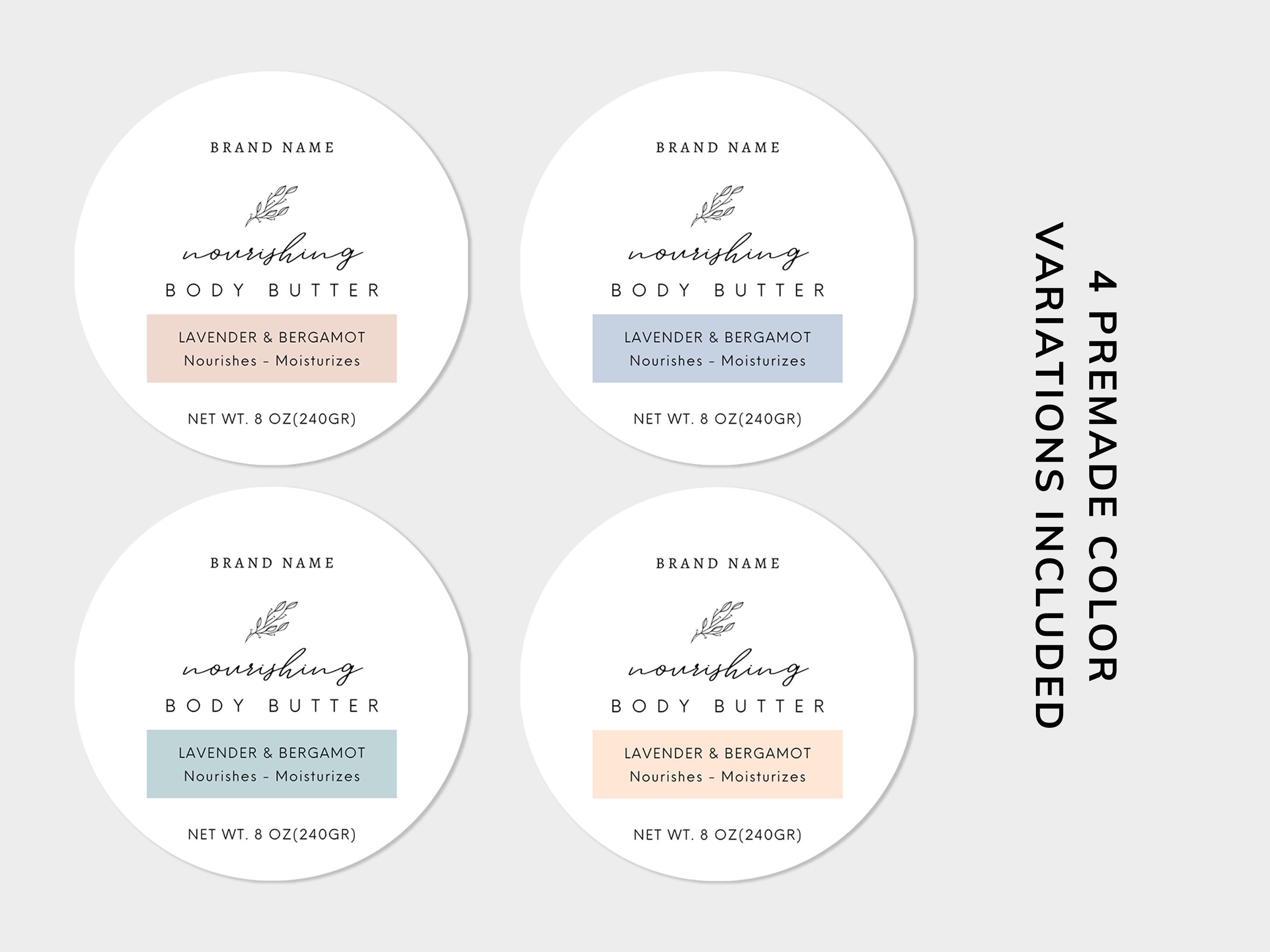 Circle Label Template, Round Lip Balm Label, 2 / 2.5 / 3 Inch Round ...