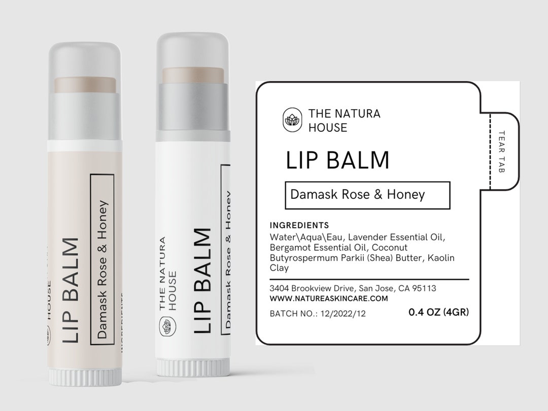 Lip Balm Label Template Canva - Chapstick Tube Label, Editable Lip Balm ...