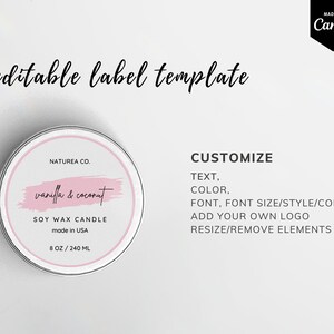 Editable Circle Label Template, Product Label, Circle Label for Jar ...