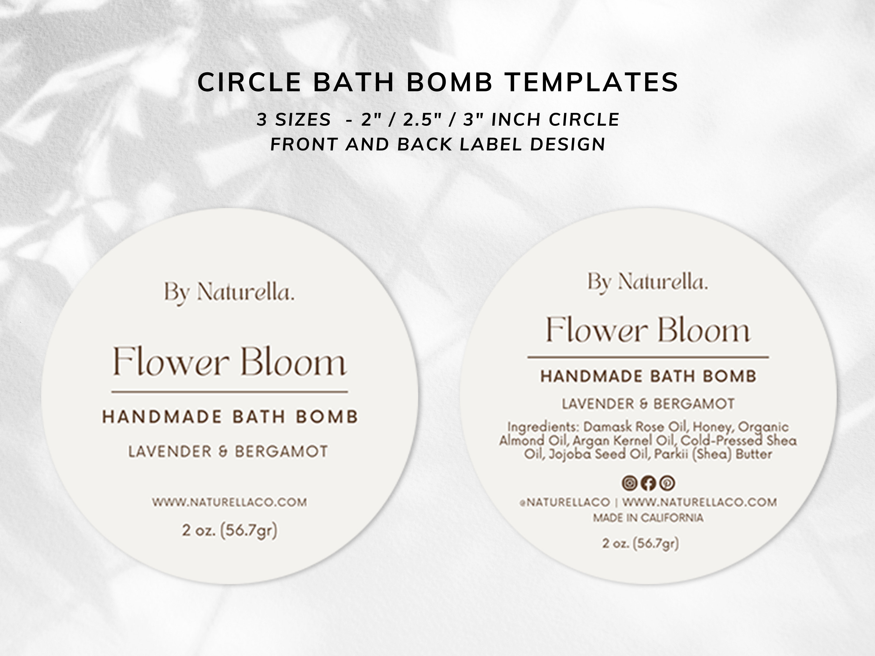 Editable Bath Bomb Label Template Canva, Belly Band Bath Bomb, Wrap ...