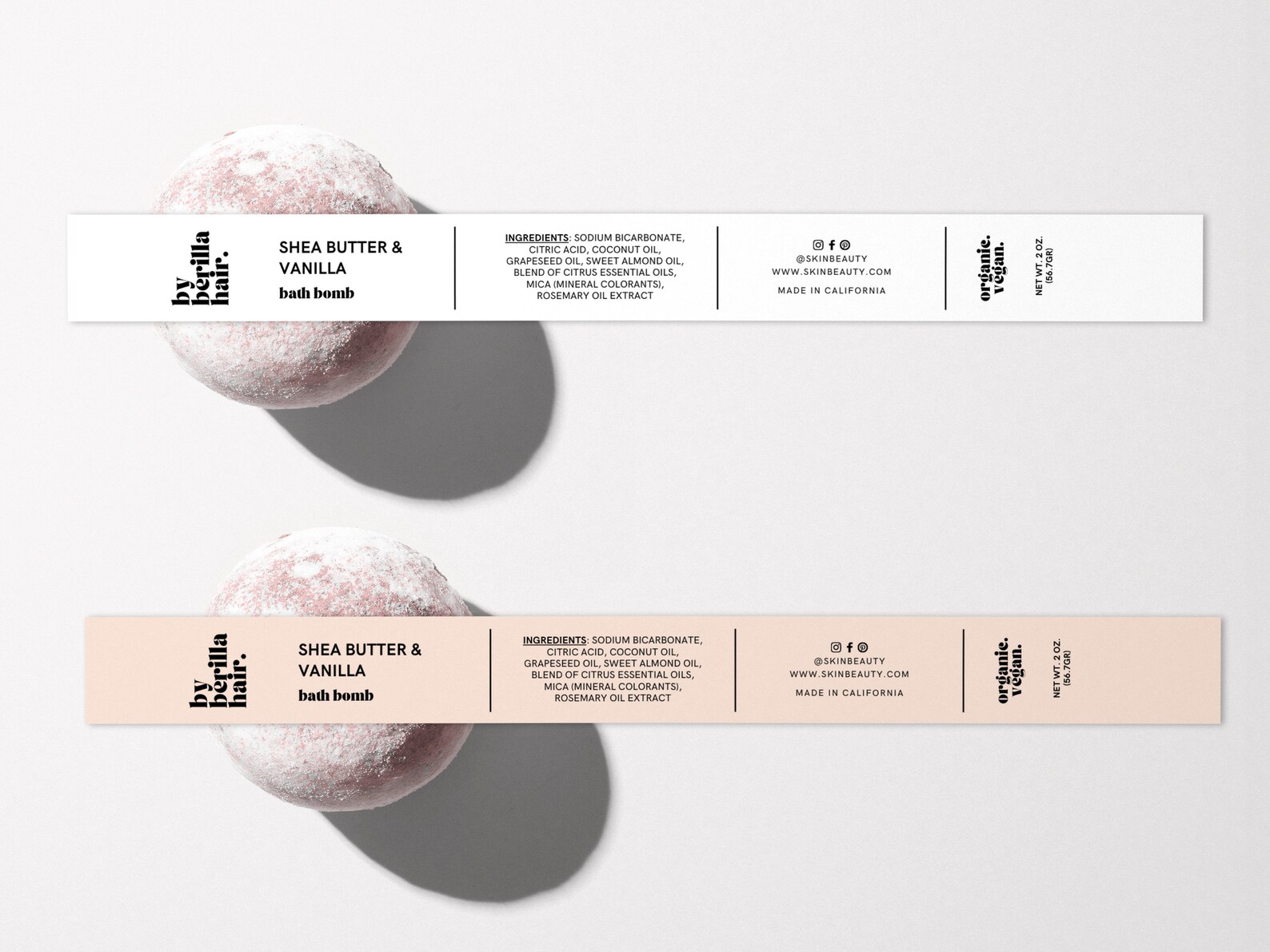 Editable Bath Bomb Label Template Canva, Belly Band Bath Bomb, Wrap ...