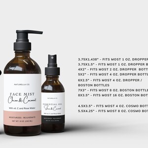 Editable Cosmetic Labels Template CANVA, Modern Product Label Kit ...
