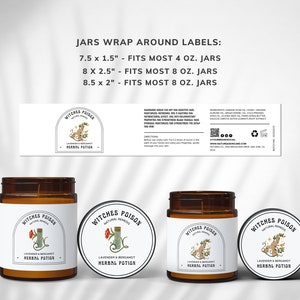 Editable Witchy Product Labels Canva Template Potion Label Apothecary ...