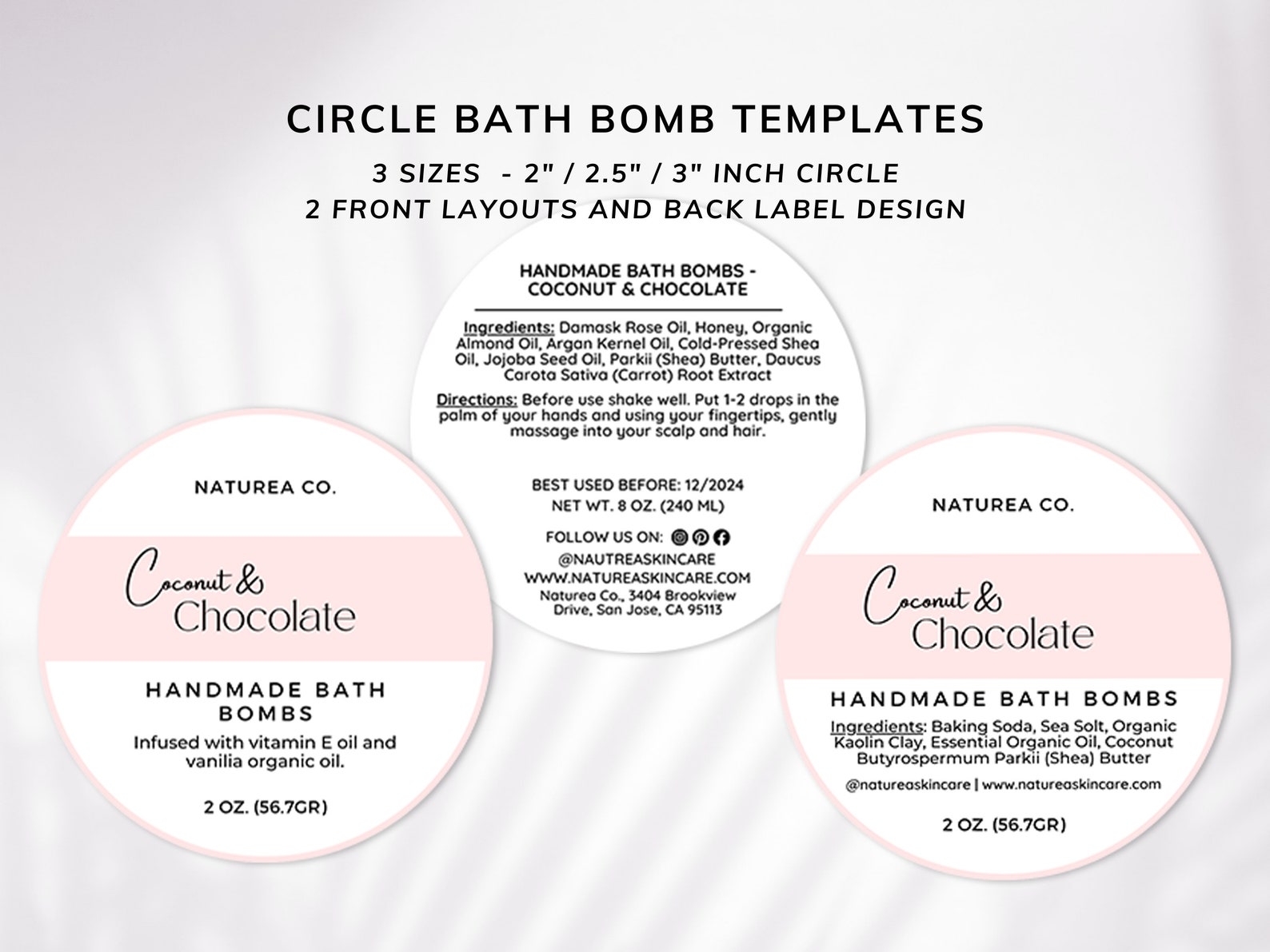Editable Bath Bomb Label Template Canva, Belly Band Bath Bomb, Wrap ...
