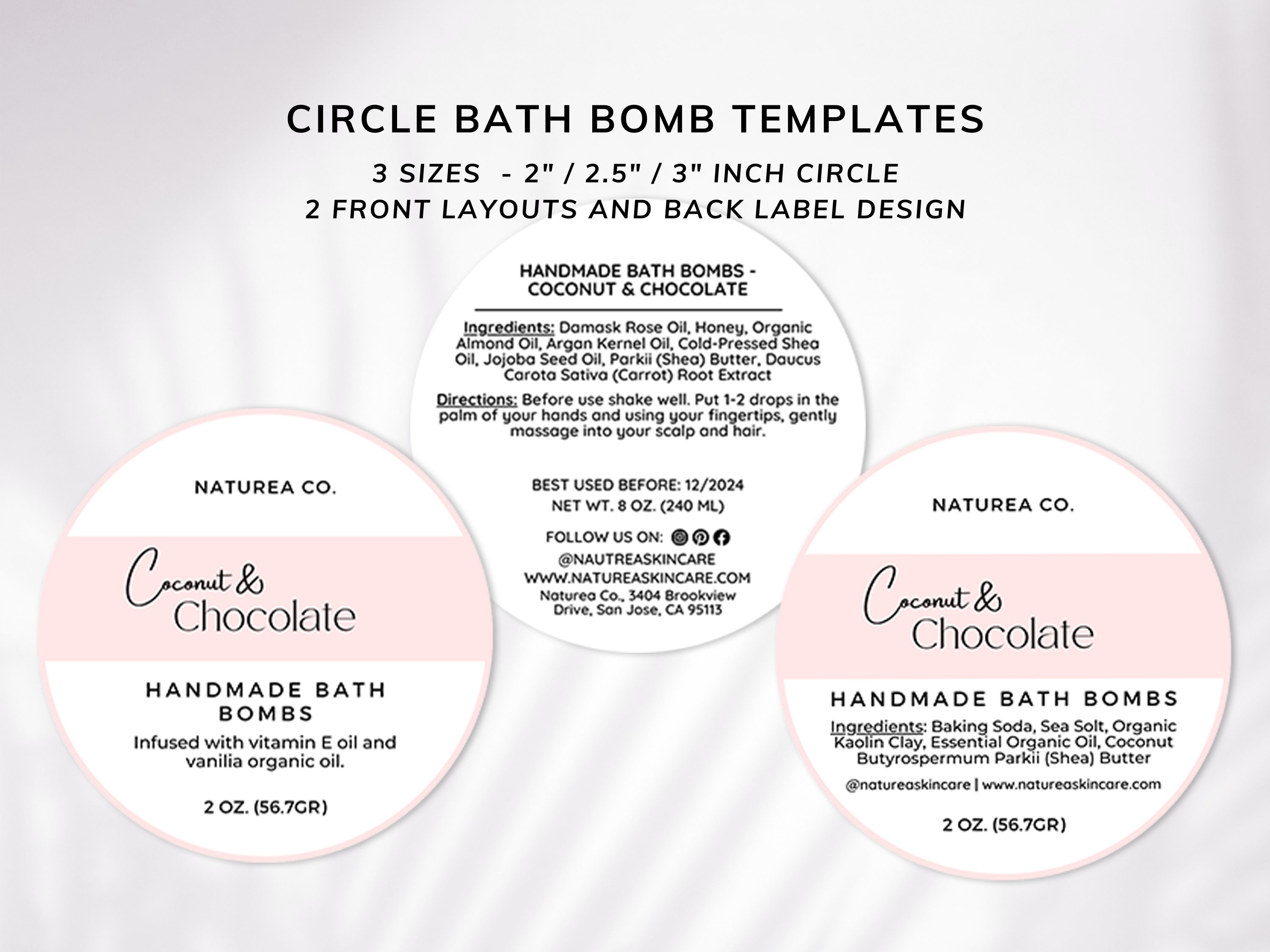 Editable Bath Bomb Label Template Canva, Belly Band Bath Bomb, Wrap ...