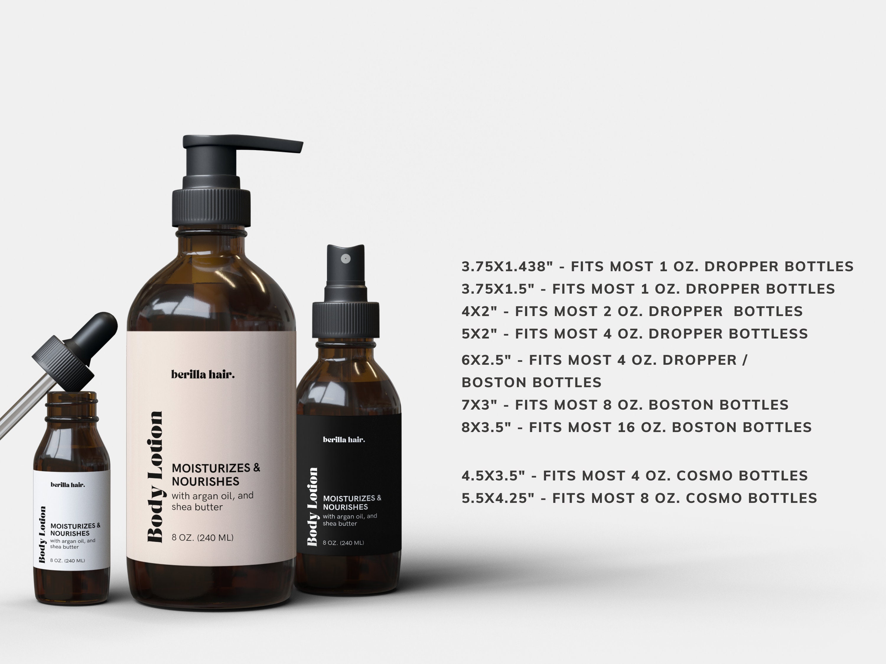 Editable Product Labels Template CANVA, Modern Cosmetic Label, Clean ...