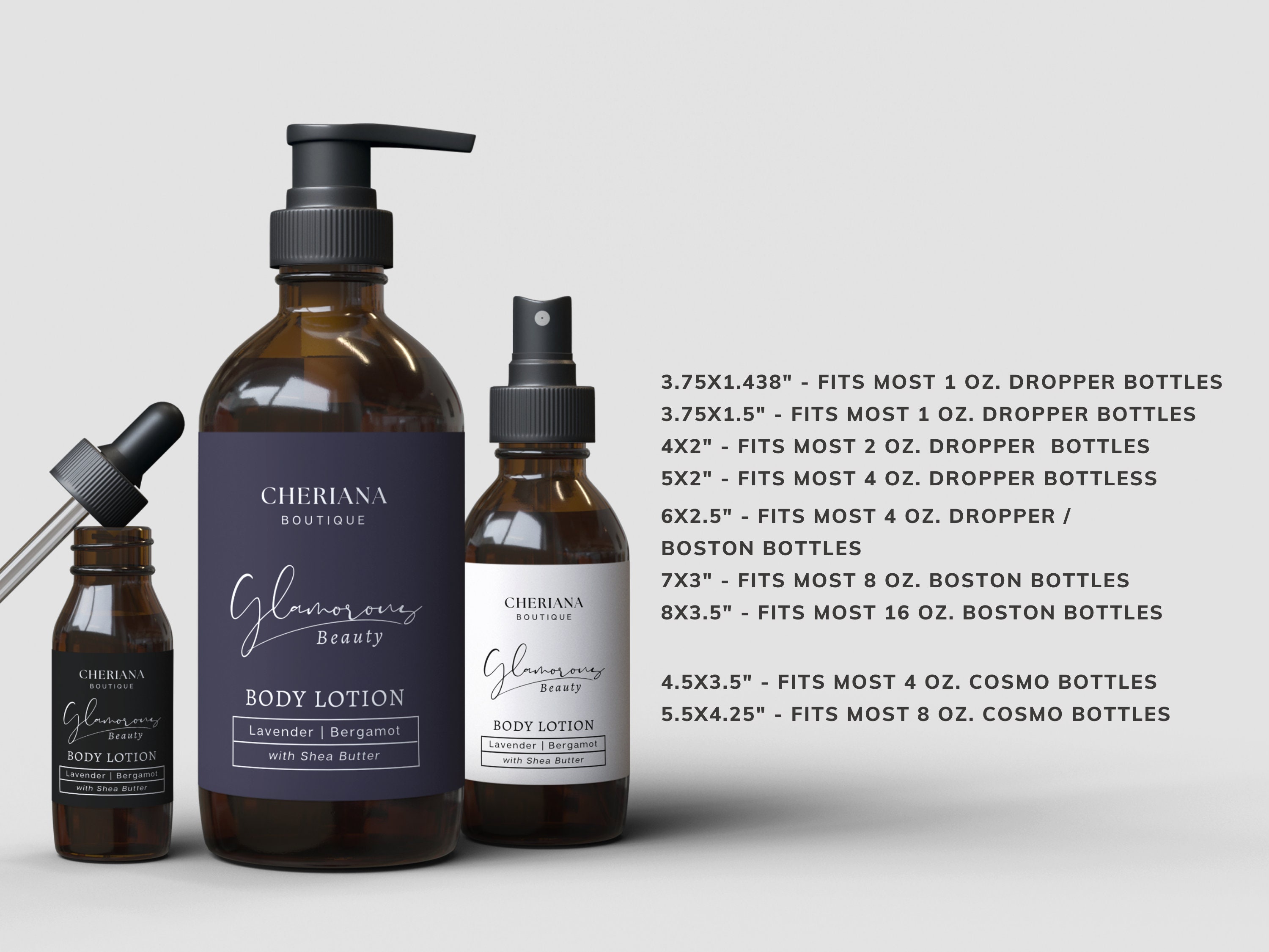 Editable Cosmetic Label Templates Elegant Beauty Labels - Etsy