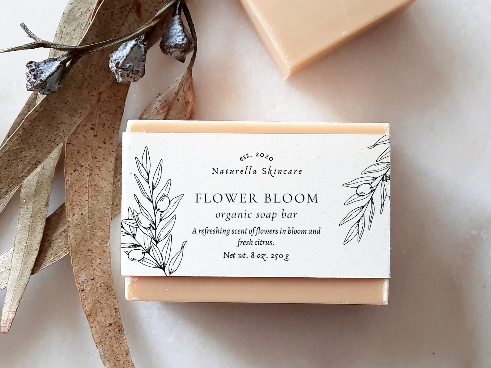 DIY Floral Soap Label Template CANVA, Soap Wrap Around Label, Editable ...