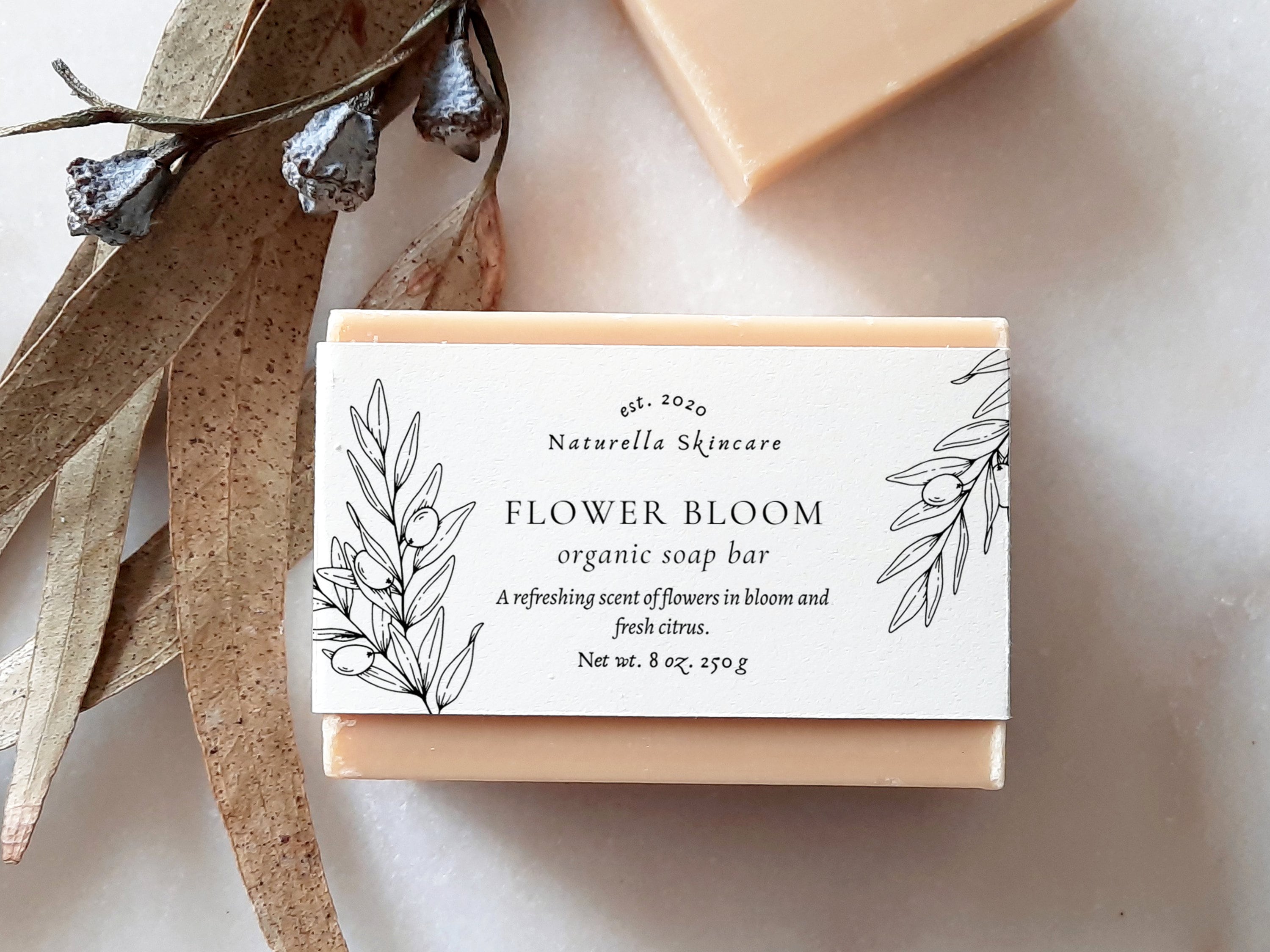 DIY Floral Soap Label Template CANVA, Soap Wrap Around Label, Editable ...