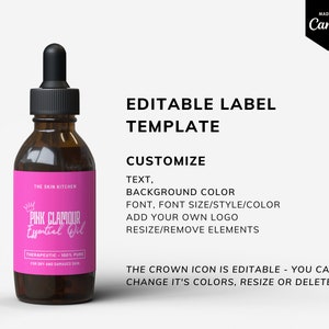 Pink Product Label Templates, Modern Hair Care Labels, Glamour Cosmetic ...
