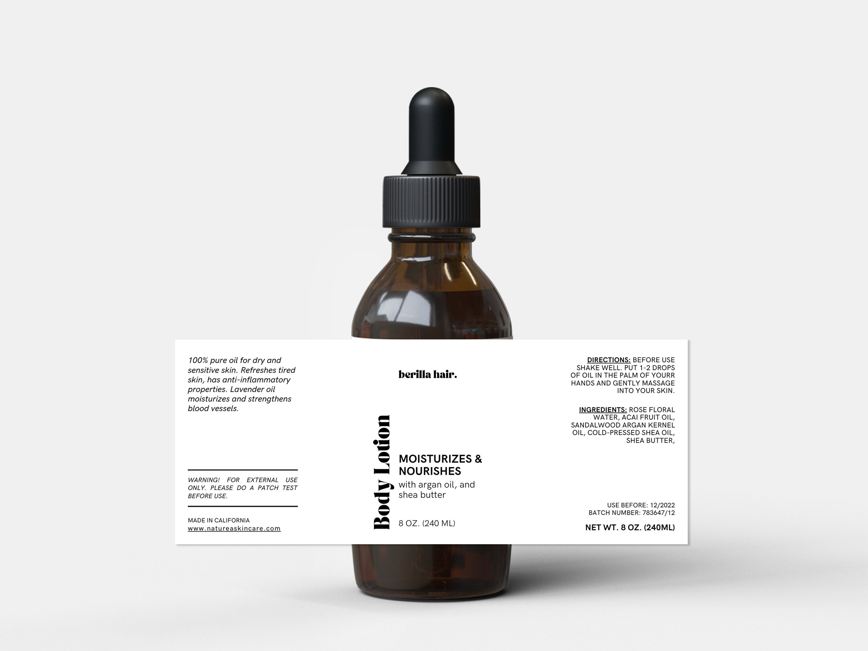 Essential Oil Label Template Canva, Minimalistic Dropper Bottle Label ...