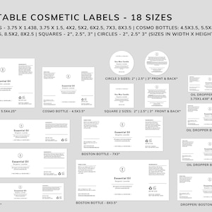 Editable Product Label Templates, Elegant Cosmetic Labels - Canva Label ...