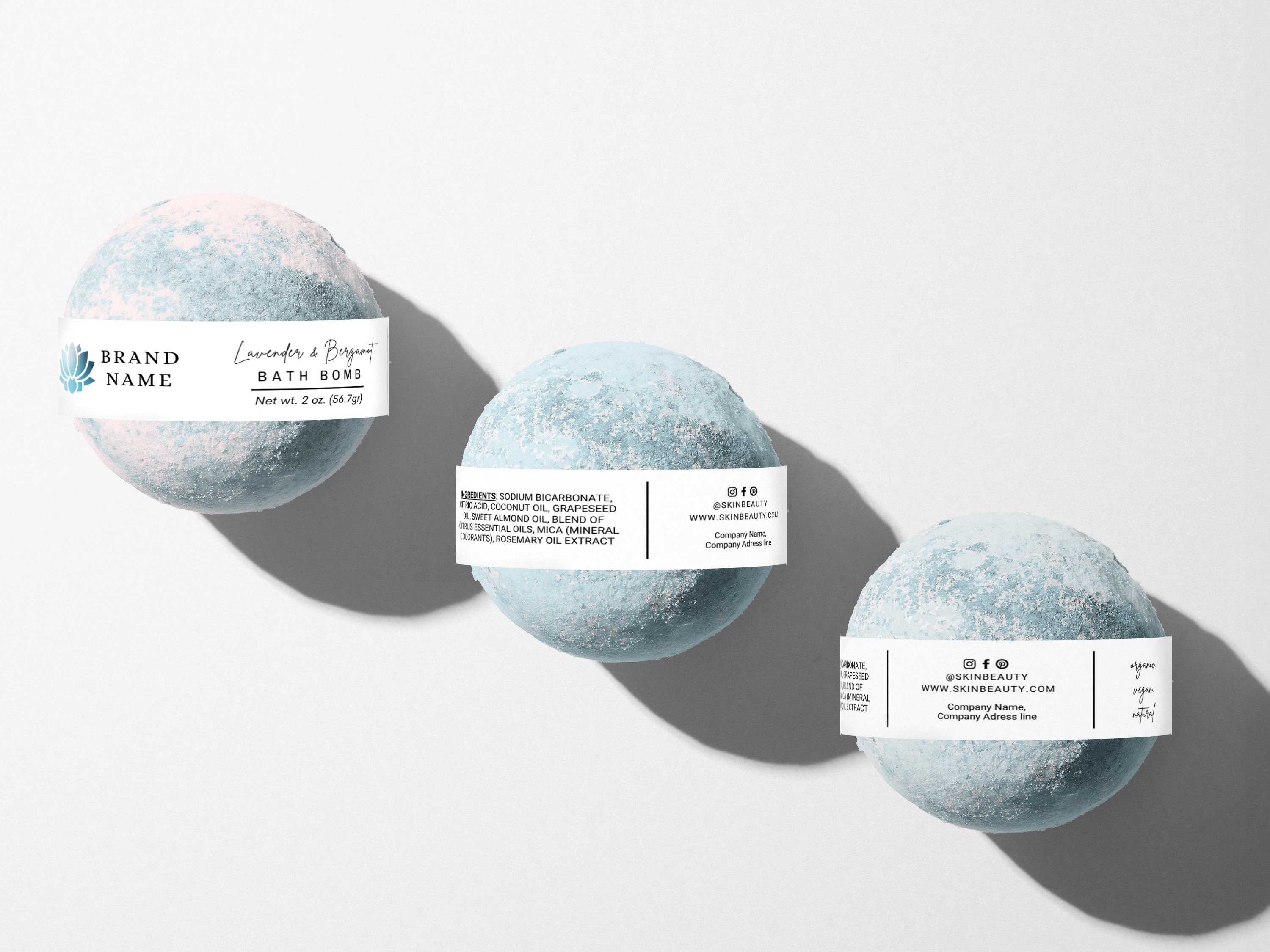 Bath Bomb Bands Label Template Editable Bath Bomb Wrapper - Etsy