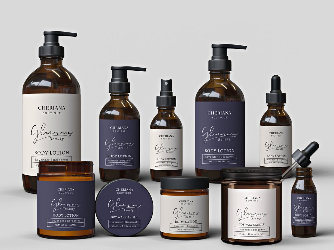 Editable Cosmetic Label Templates, Elegant Beauty Labels - Canva ...