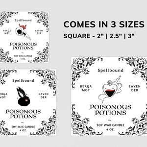 CELESTIAL Candle Label Template Canva, APOTHECARY Candle Labels ...