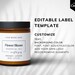 Minimalist Jar Label Template: Canva Product Label (digital Download ...