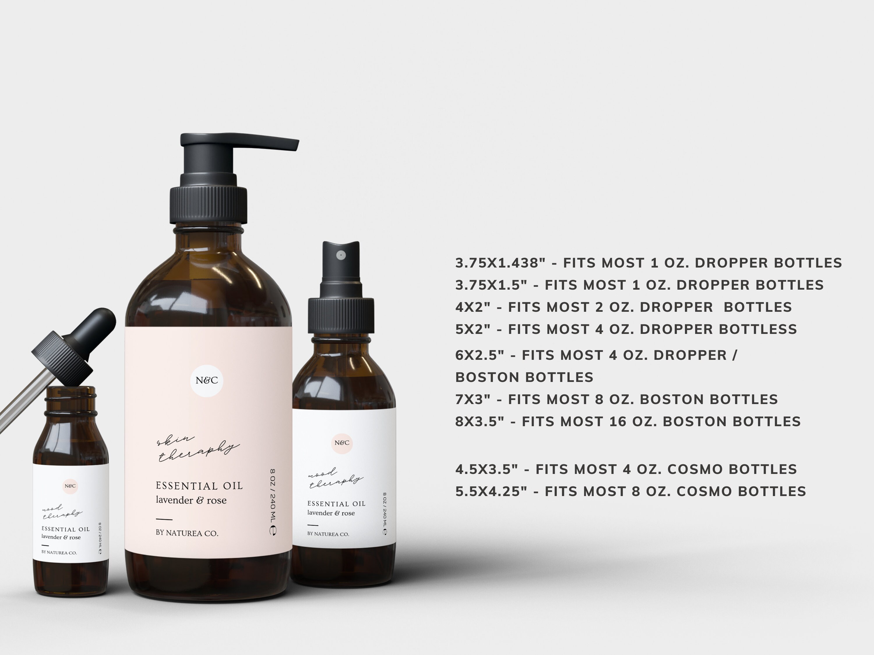 Cosmetic Label Templates, Minimalistic Product Labels - Canva Template ...
