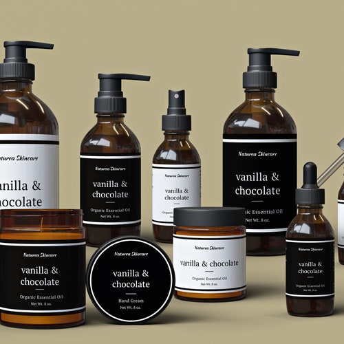 Editable Cosmetic Label Template Elegant Skincare Product - Etsy