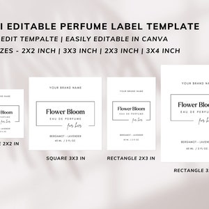 Luxury Perfume Bottle Label, Editable Perfume Label Template ...