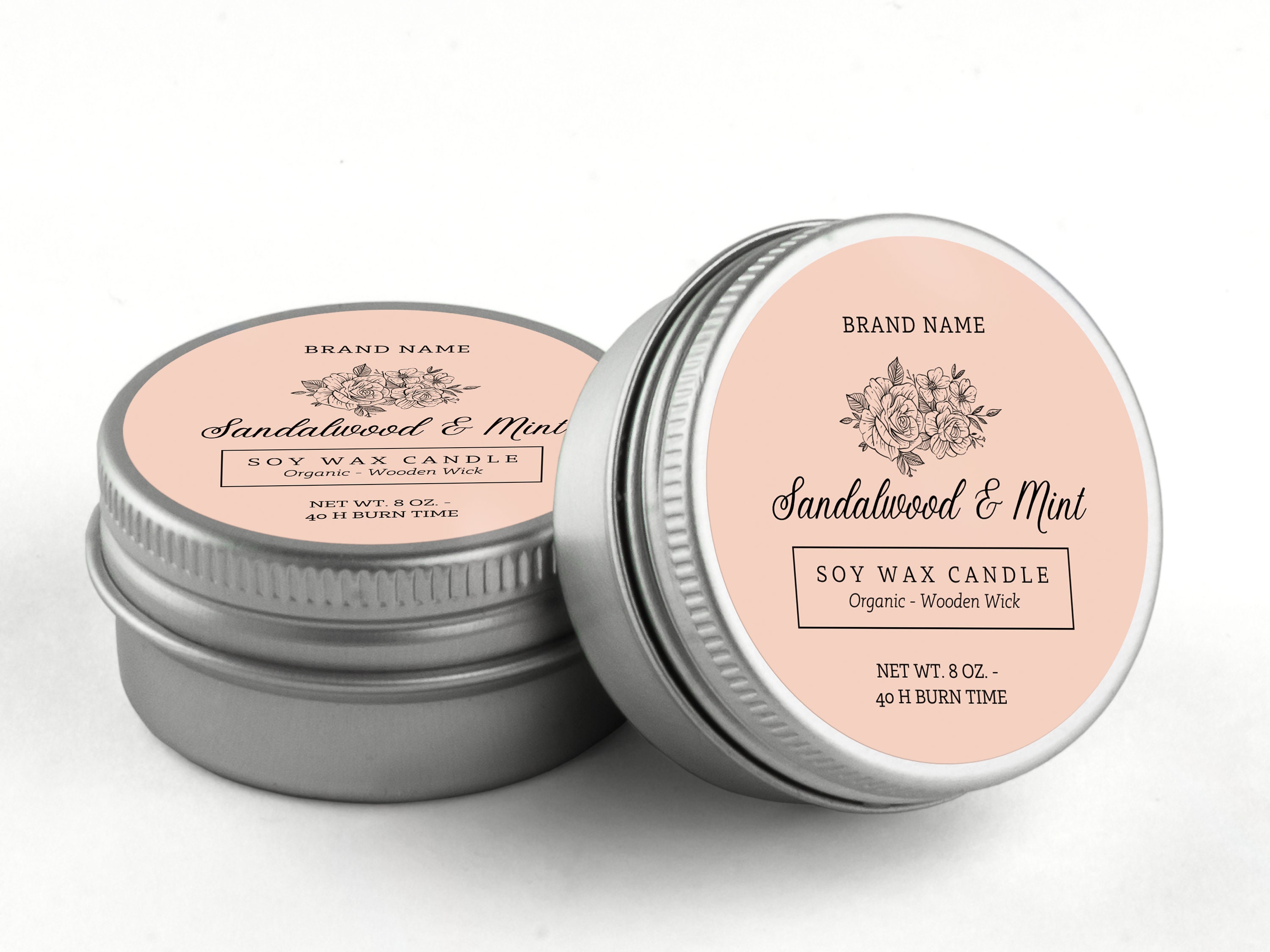Editable Round Label Template, Circle Lip Balm Label, Tin Jar Label ...