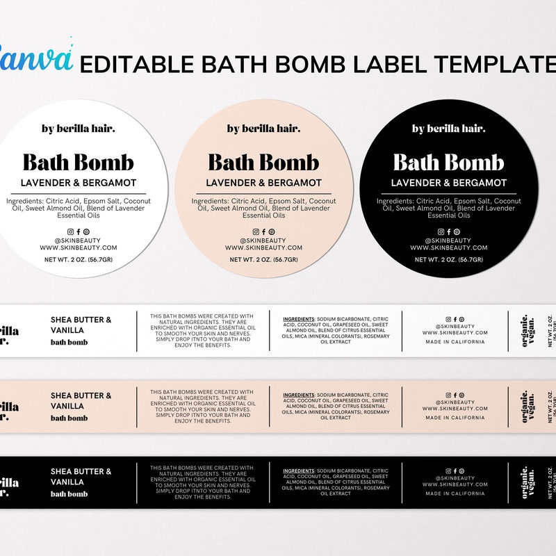 Bath Bomb Labels - Etsy