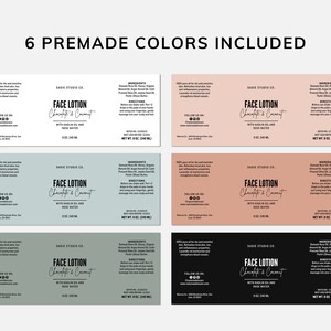 Editable Product Label Template CANVA, Modern Cosmetic Label, Clean ...