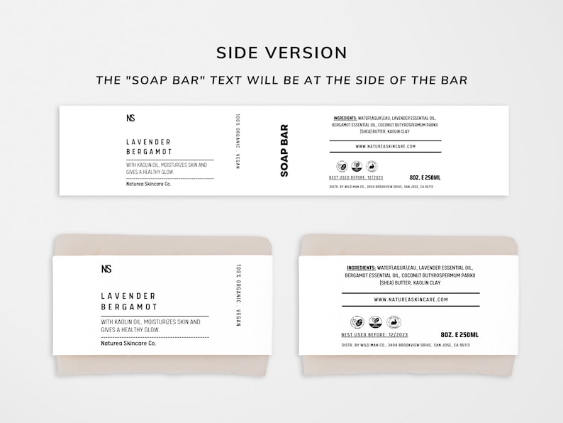 Bar Soap Label Template Canva Minimal Bar Soap Wrap Around - Etsy