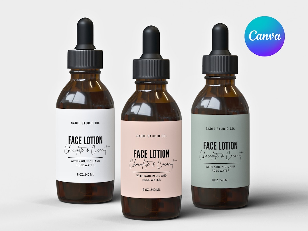 Editable Product Label , Bottle Label Template Canva, Minimalistic ...