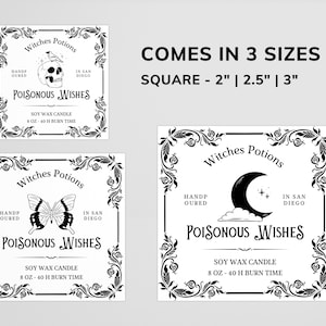 Spiritual Candle Label Template CANVA - Apothecary Candle Label ...