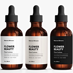 Minimal Dropper Bottle Label Template Canva, Minimal Essential Oil ...