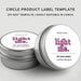 Editable Round Label Template, Circle Lid Jar Label, Lip Balm Label, 2 ...