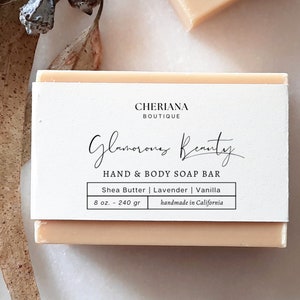 Soap Label Template Canva, Luxury Soap Ba Label, Wrap Around Cosmetic ...