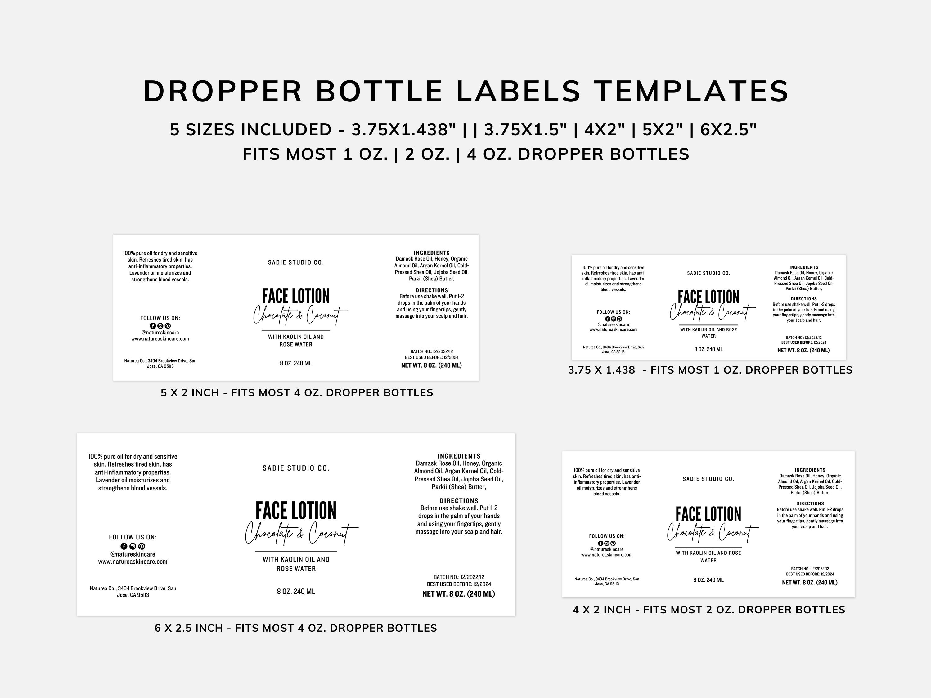 Editable Product Label , Bottle Label Template Canva, Minimalistic ...