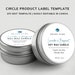 Editable Round Label Template, Circle Tin Jar Label, Lip Balm Label, 2 ...