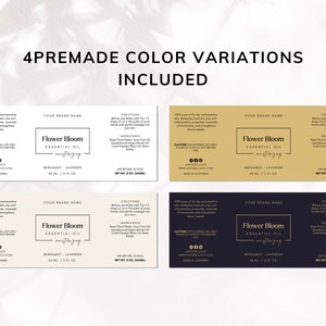 Dropper Bottle Label Template Canva, Tincture Label, Essential Oil ...