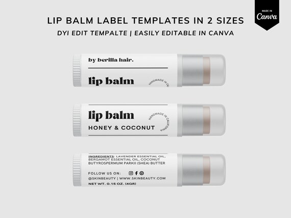 Chapstick Label Size