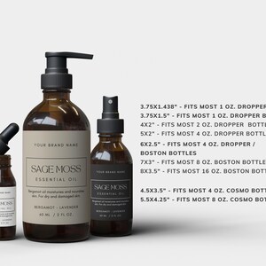 Minimalist Cosmetic Label Template: Editable Skincare Branding Kit ...