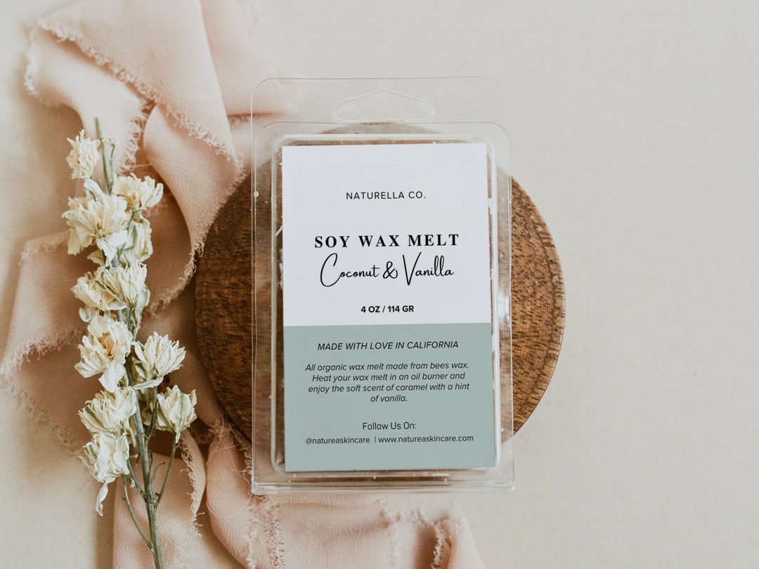 Wax Melt Label Template, Editable Wax Melt Tart DYI, Modern Wax Melt ...