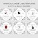 CELESTIAL Candle Label Template Canva, APOTHECARY Candle Labels ...